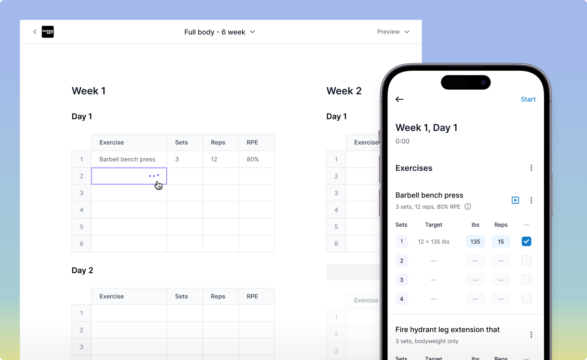 Best Google Sheets Workout Templates for Personal Trainers - Superset Blog